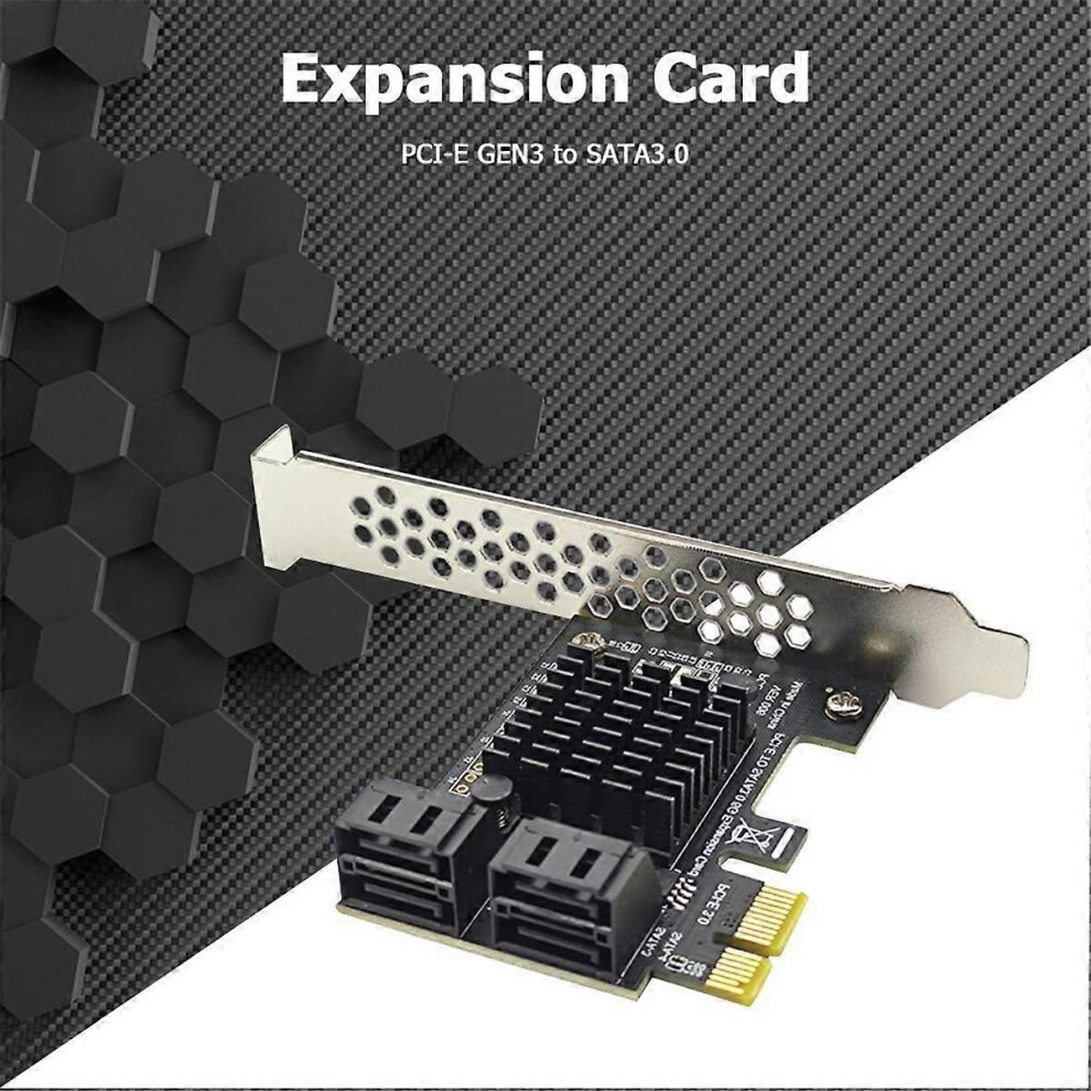 Asm1064 Chip Hard Disk Drive SSD Adapter Card 4 Port SATA III PCIe ...