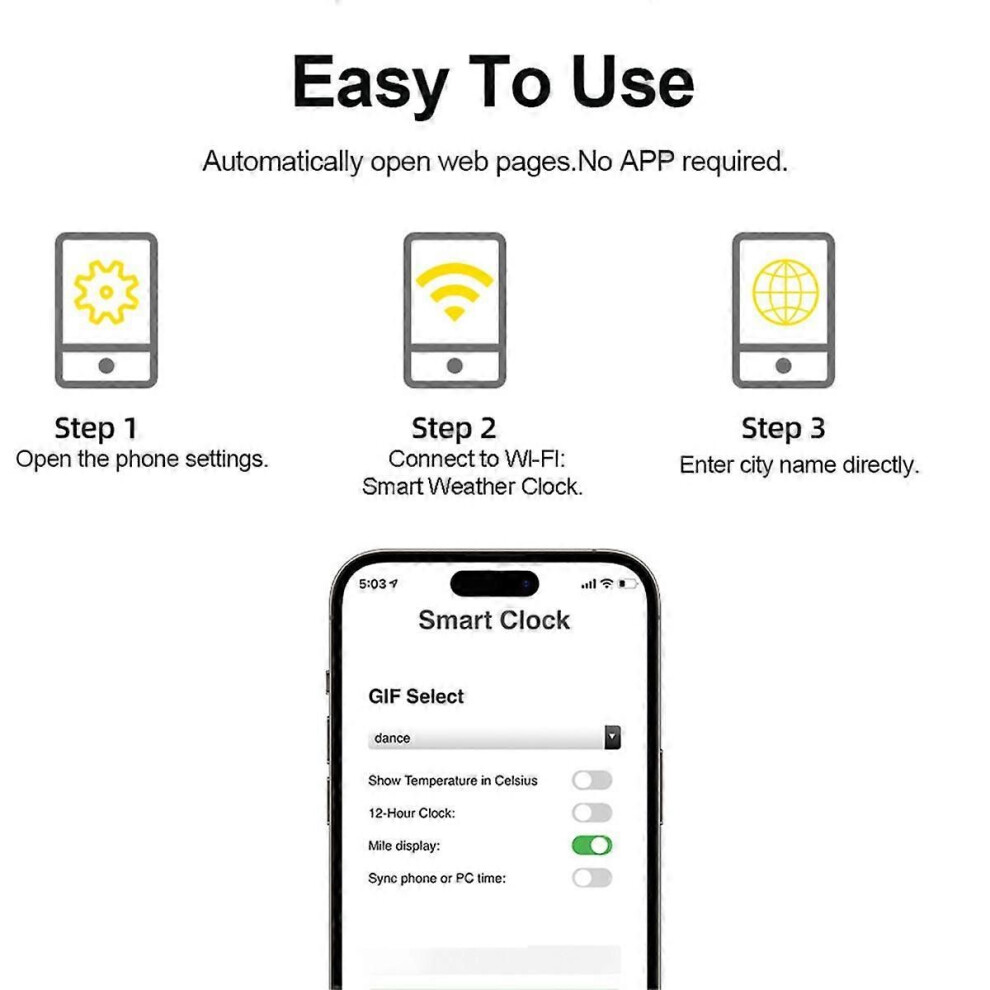 Smart WIFI Weather Station Clock DIY Cute GIF Animations Desktop ...