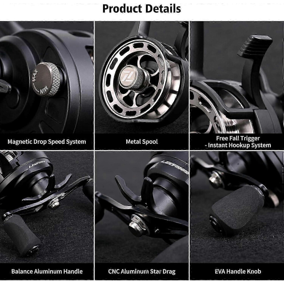 25-26 Ice Fishing Reels 3.2:1 Gear Ratio Ultra Smooth 31 Ball Bearings ...