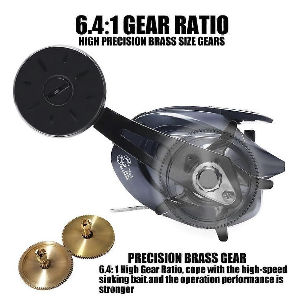 (Left hand) Fishing Reel Water Drop Reel Full Metal Sea Fishing Wheel ...