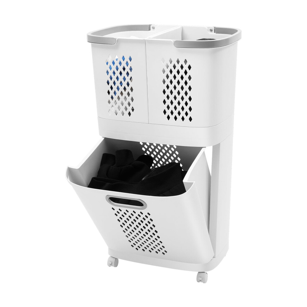 2-lagiger vertikaler Wäschekorb aus PP on OnBuy