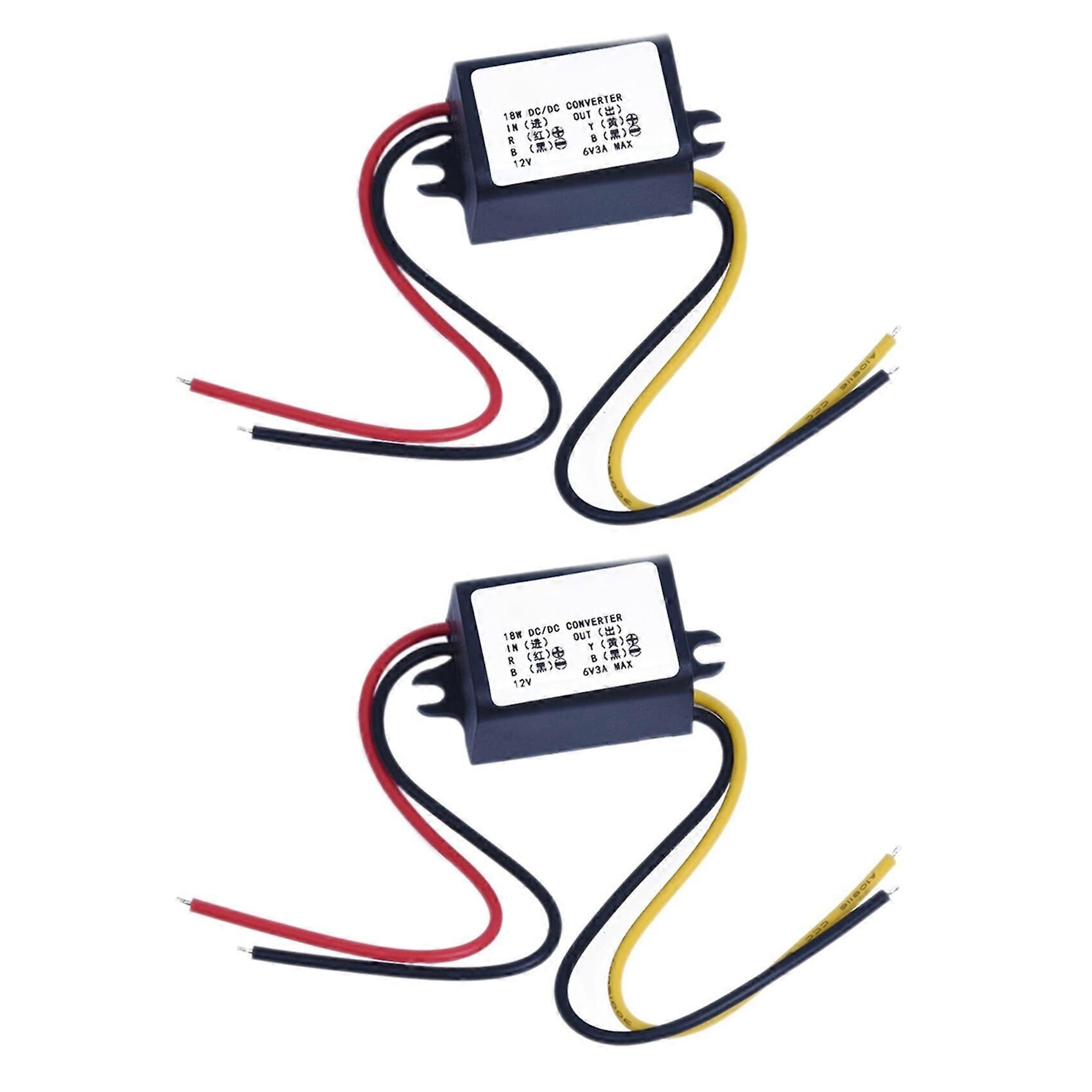 2X 12V to 6V DC-DC Buck Converter Module Power Supply Voltage Regulator ...