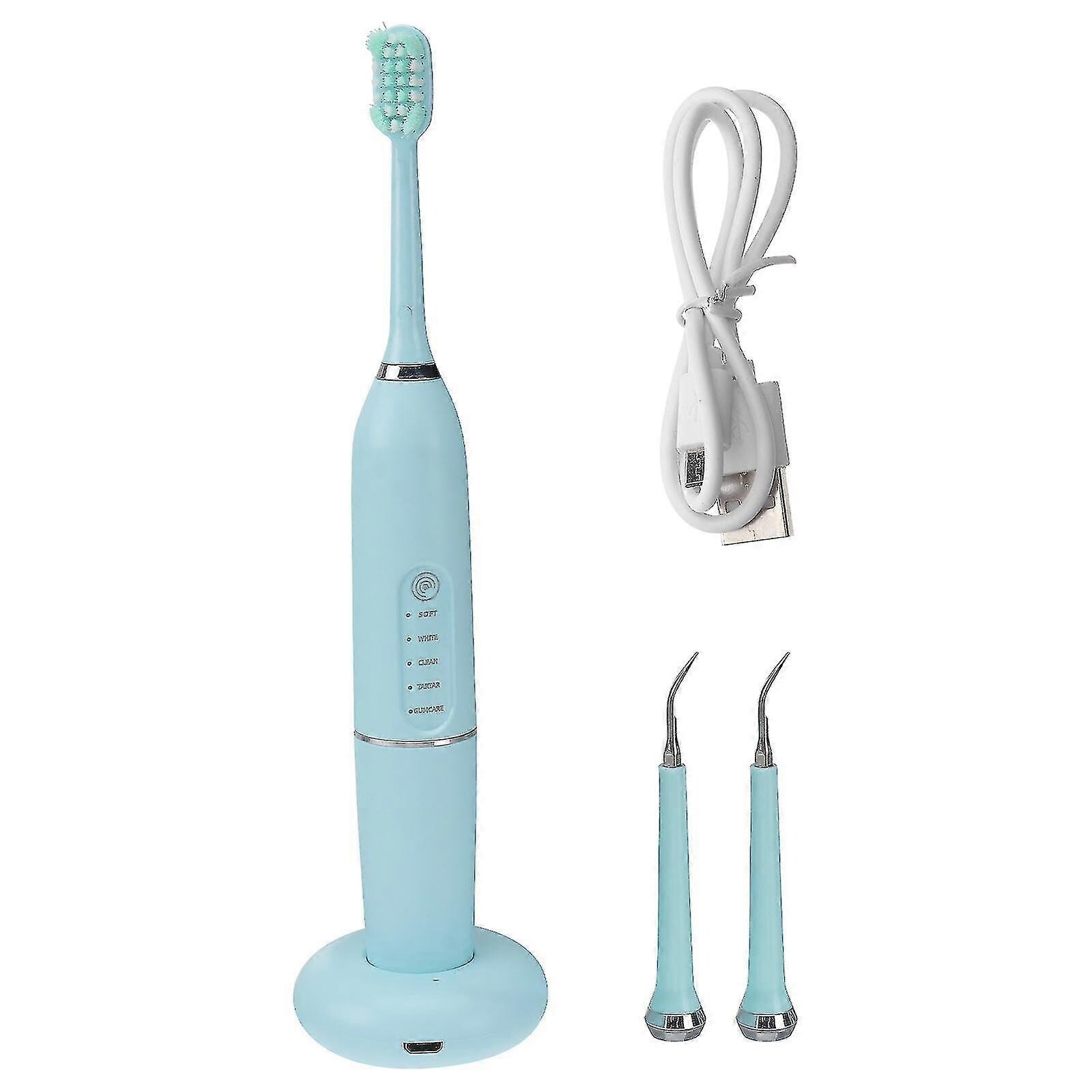 1 Set Waterproof Dental Calculus Cleaner 5 Gears Electric Tartar Plaque ...