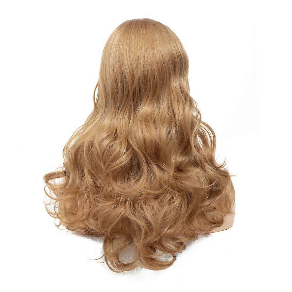 European and American side-parted ladies' real-life wigs with long ...