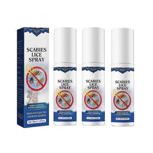(3pcs) Portable 1-3pcs Head Scabies Lice Removal Spray Anti-itch Anti ...