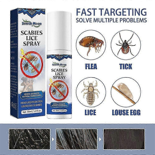 (3pcs) Portable 1-3pcs Head Scabies Lice Removal Spray Anti-itch Anti ...