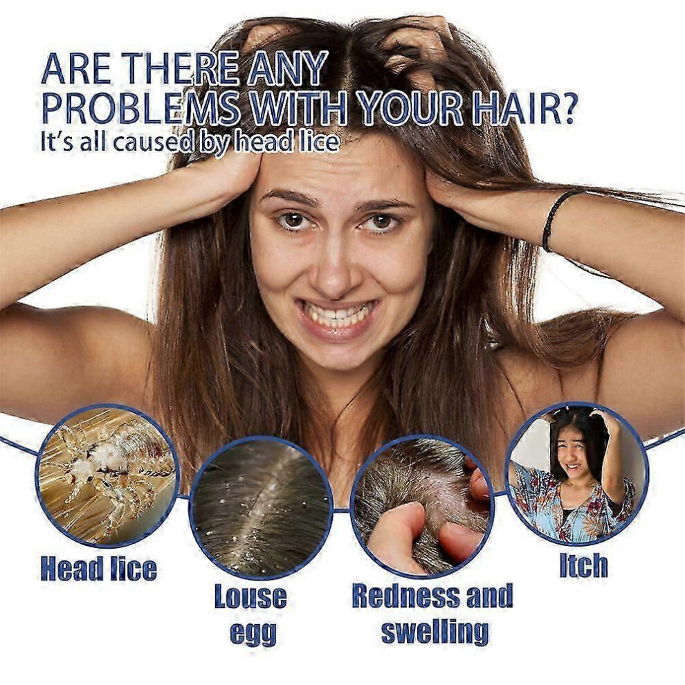 (3pcs) Portable 1-3pcs Head Scabies Lice Removal Spray Anti-itch Anti ...