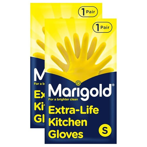 Marigold Unisex Gloves Marigold Extra Life Kitchen Gloves Small Yellow ...