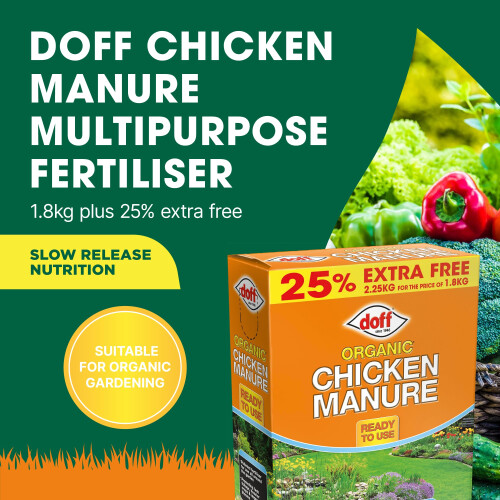 Doff Organic Pelleted Chicken Manure Fertiliser, Orange on OnBuy