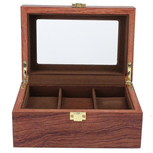 Boîte de présentation de montres en bois à 3 compartiments avec fenêtre ...