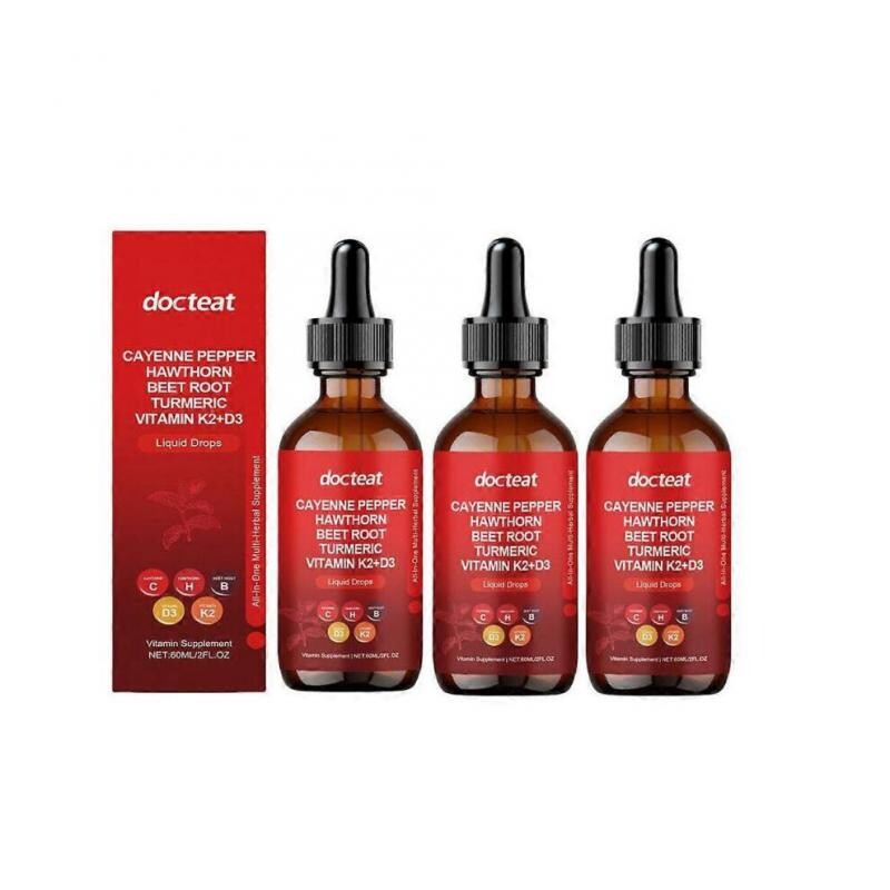 3X Cayenne Pepper Drops, Aeluro Cayenne Pepper Liquid Drops, Containing ...