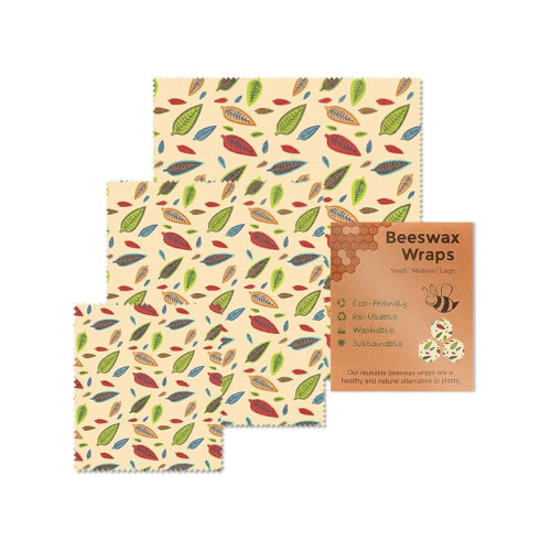 Beeswax Food Wraps – 3 Reusable Sheets for Fruit, Veg & on OnBuy
