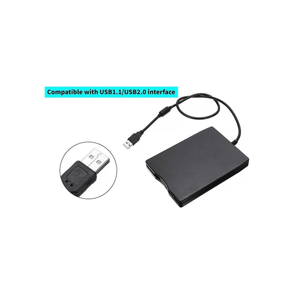 2X Lecteur de Disquette USB 3,5 Pouces Externe Portable 1,44 Mo FDD ...