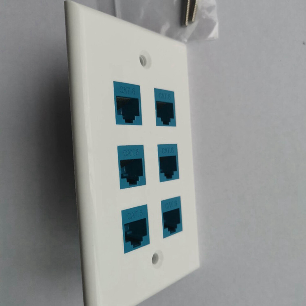 2X Cat 6 Ethernet Wand Platte 6 Port, Ethernet Wand Platte Buchse ...