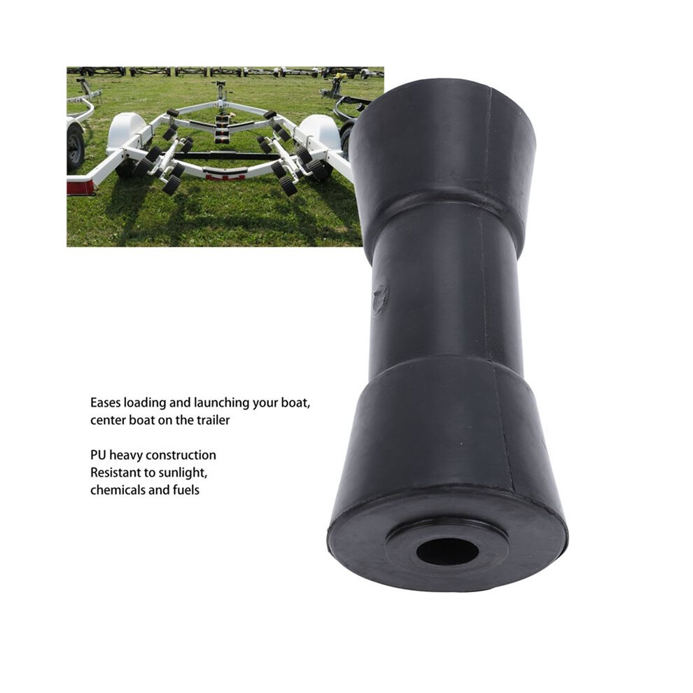 Marine Keel Roller 6 Inch Heavy Duty PU Black Boat Trailer Roller for ...