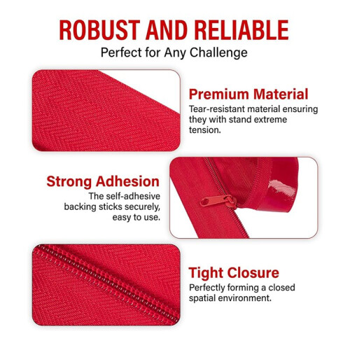 Self-Adhesive Heavy Duty Zipper Door for Dust Barriers, Construction ...