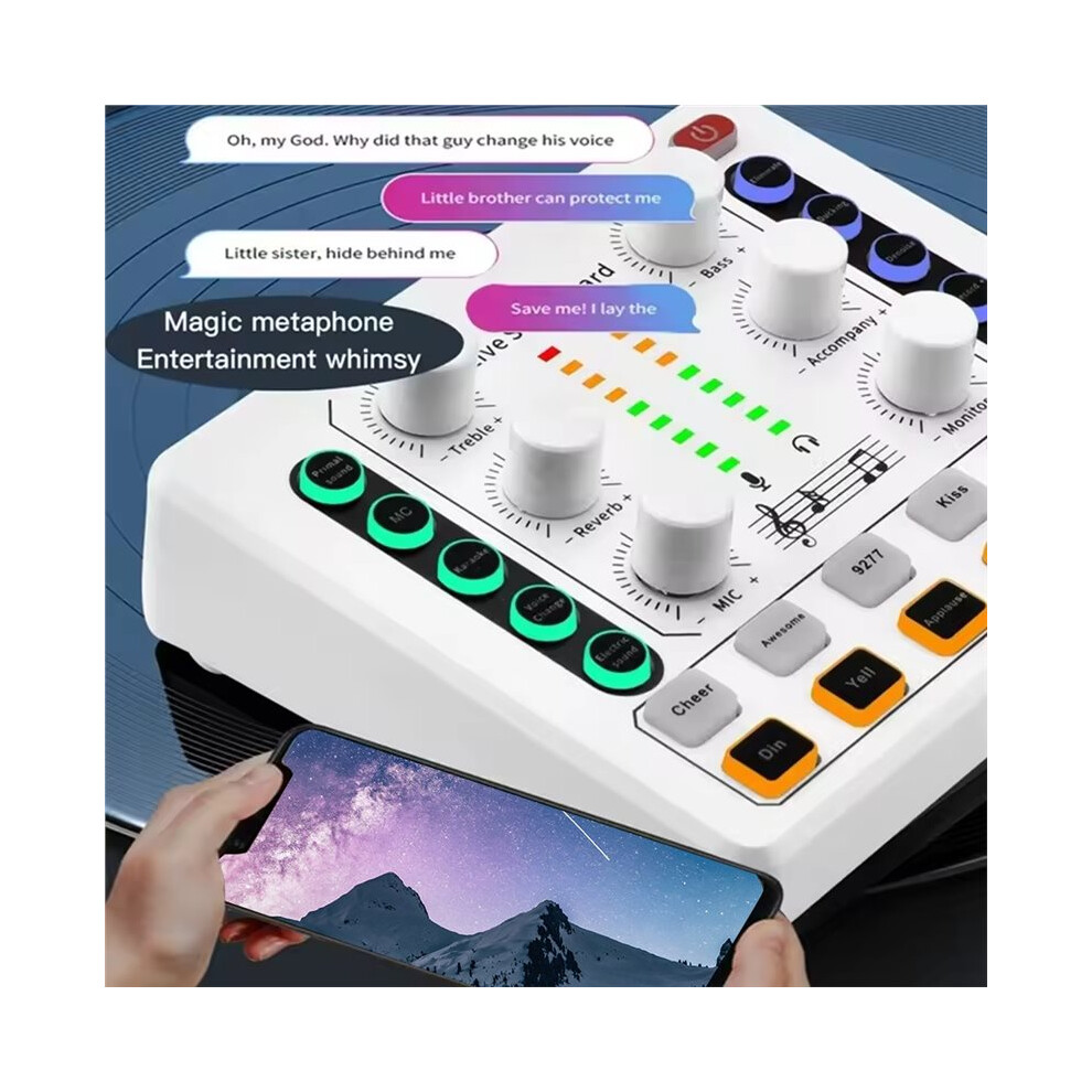 Interface Audio M8 pour Podcast - Tout-en-un - Carte Son Portable pour ...