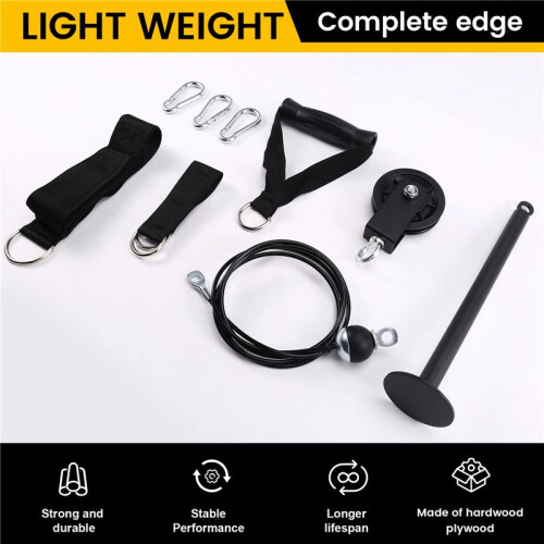 DIY Fitness Pulley Cable Set Blaster Trainer Arm Biceps Triceps ...