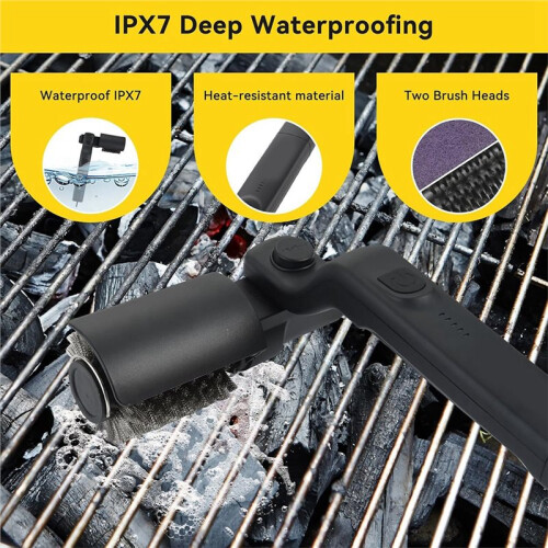 Electric Grill Brush,3 Powerful Speed BBQ Grill Brush 180Adjustable ...