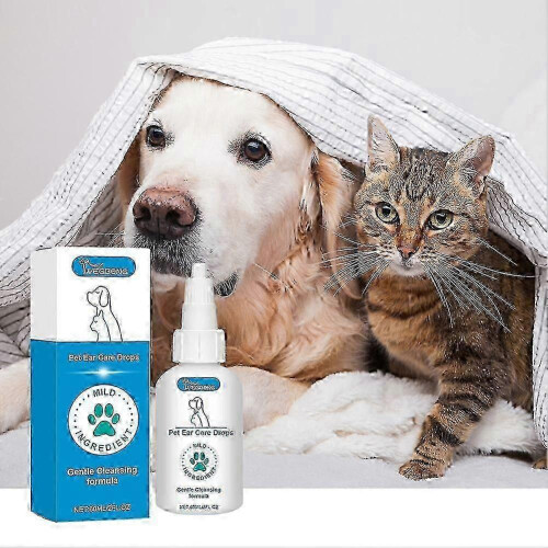 2025 Dog Cat Ear Cleaner Wash Drops Itchy Ears Itching Mites Odour Stop ...