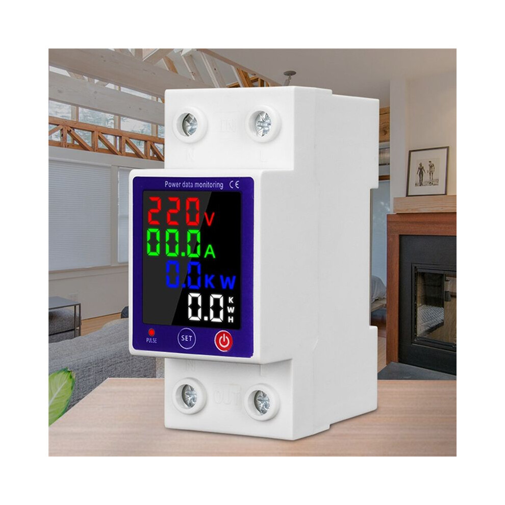Tuya WiFi Meter Multifunctional Protector Color Display over Under ...