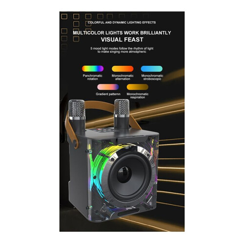 High Power Karaoke Speaker Music Rhythm Light Stereo Surround Wireless ...