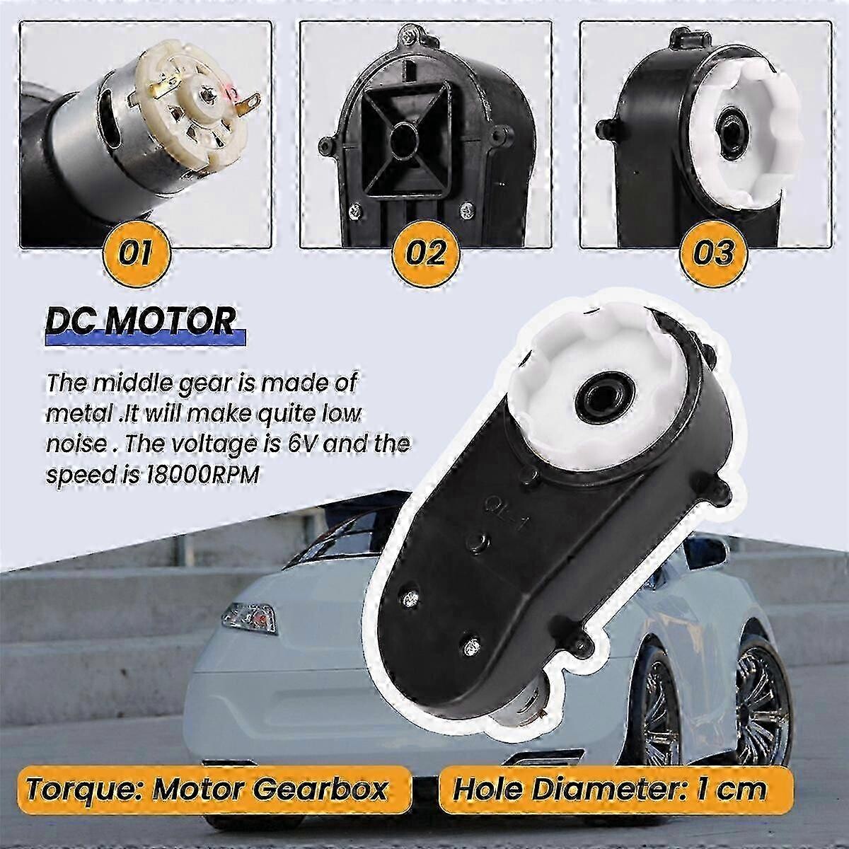 RS390-Motor für Kinderspielzeugautos, 6V DC 18000 U/min, hohe Leistung ...
