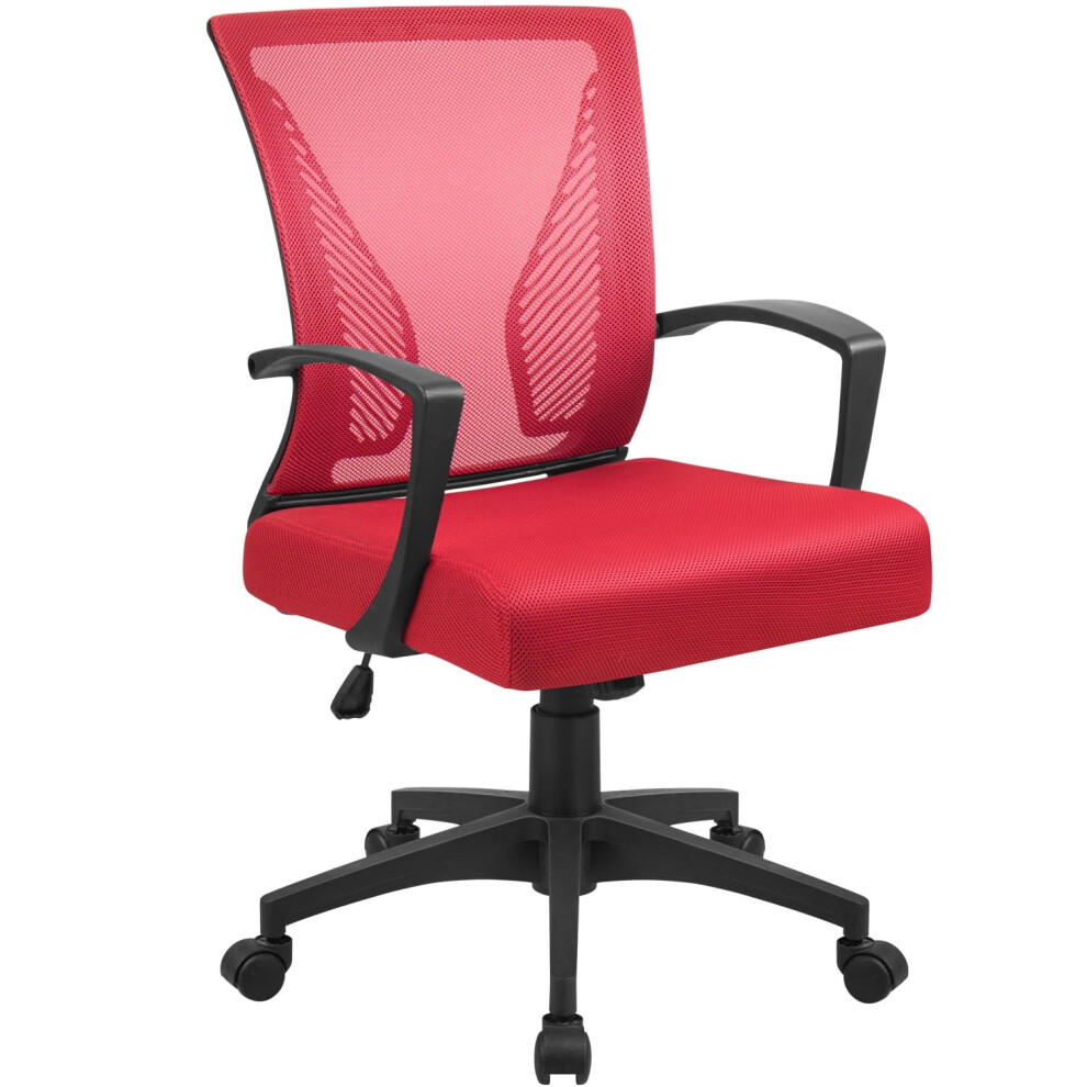 Mid-Back Ergonomic Mesh Office Chair, Black on OnBuy