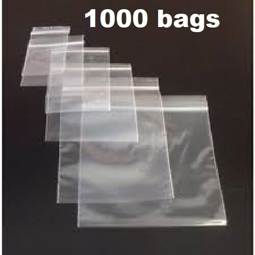(1000, DD30 1.2” x 1” (30x30mm)) GRIP SEAL BAGS Self Resealable Clear ...