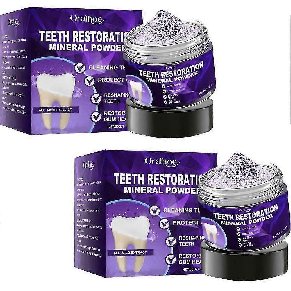 (2) Hydroxyapatite Teeth Whitening Powder Remove Stain Calculus Bad ...
