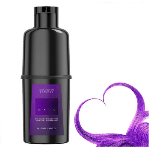 (purple) Hair Dye Shampoo, Instant Hair Color Shampoo Long Lsating for ...