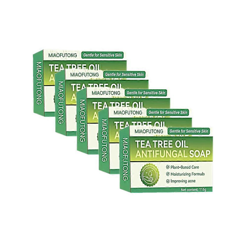 (5PCS) 1-5x Tea-Tree Oil Antifungal Soap Antifungal Treatments for Face ...