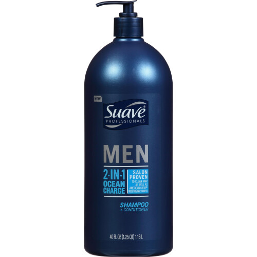 Suave Professionals Men 2-in-1 Shampoo & Conditioner, Ocean Charge, 40 ...