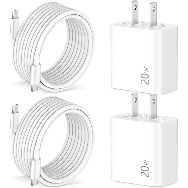 Încărcător rapid USB-C de 20 W, pachet de 2 cu cablu de 1,8 m on OnBuy