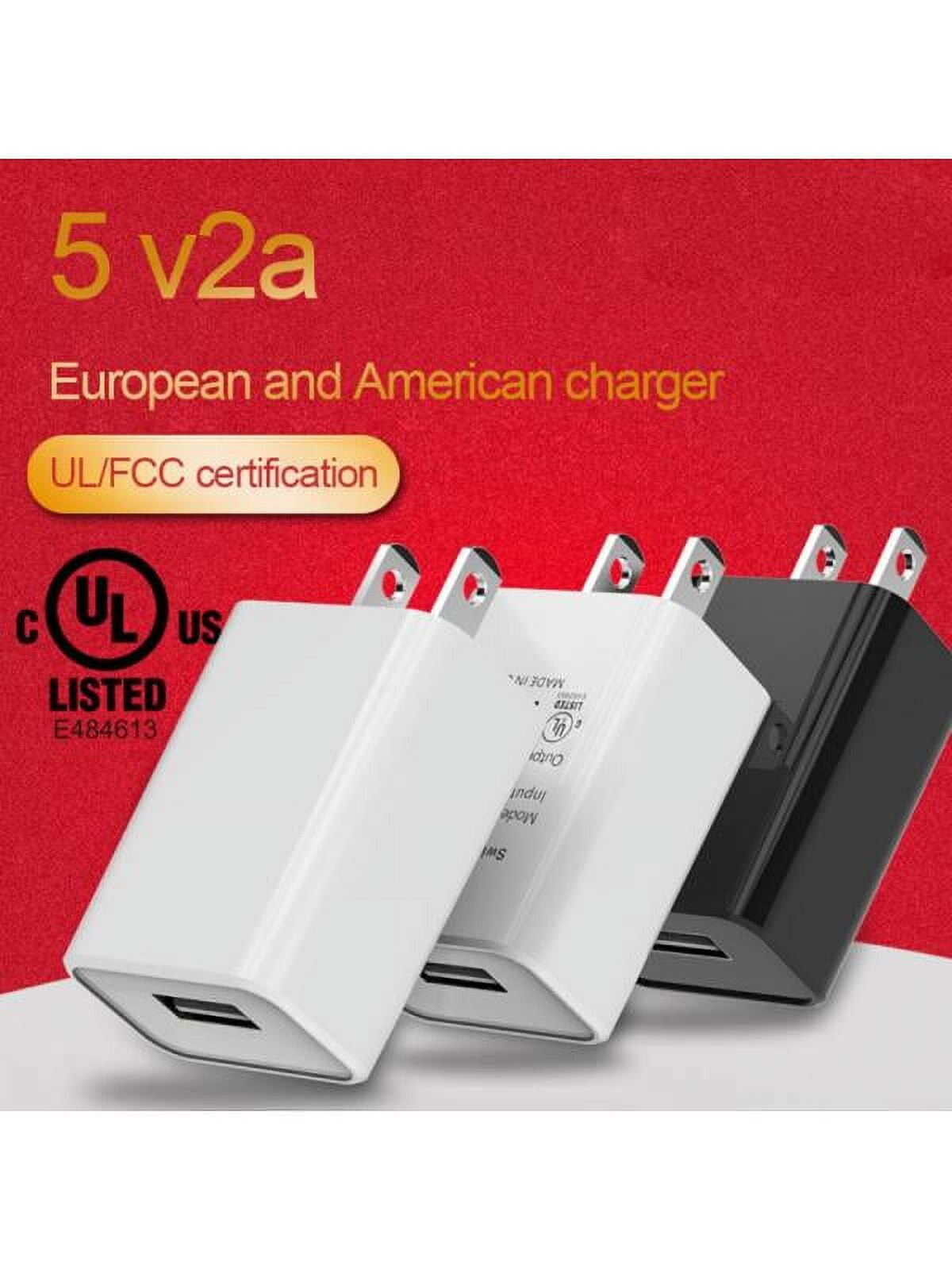 Caricabatterie da parete USB 5V2A – PC ignifugo, certificato 3C on OnBuy