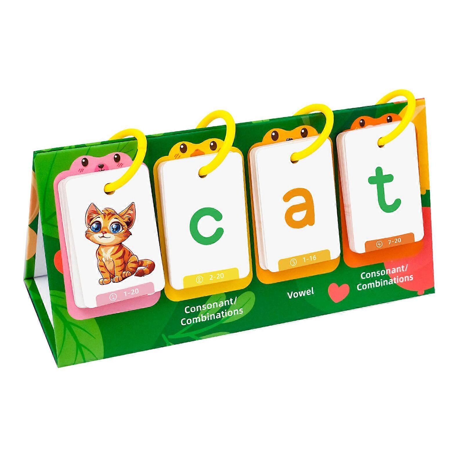 Cartes de phonétique illustrées de dessins animés, 80 cartes flash pour ...