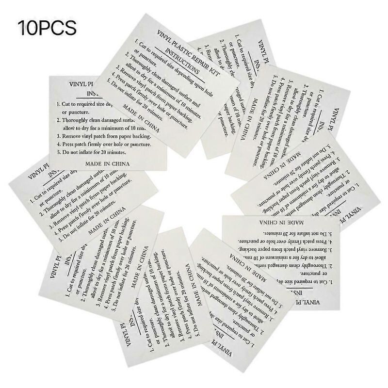 Kit de 10 patchs de réparation en vinyle auto-adhésif pour piscines ...