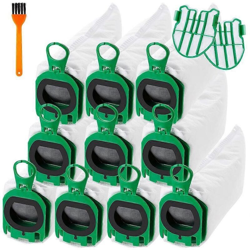 10 Staubbeutel, 2 Filter, Reinigungsbürste für Vorwerk Kobold VB100 ...