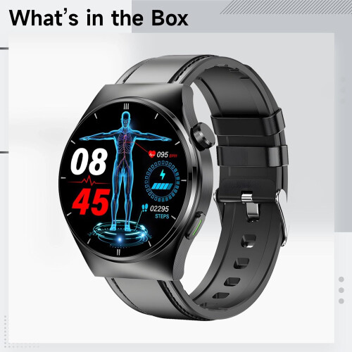 (Black2) Fitness Tracker Smart Watch for Men, Black, with Calling ...