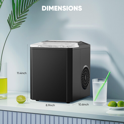 EDX Countertop Ice Maker – 26 lb/24h, Dual-Size Ice on OnBuy