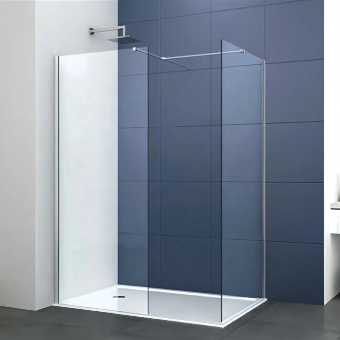 (800mm Screen Chrome No Extras) Walk In Enclosure Shower Screen or ...