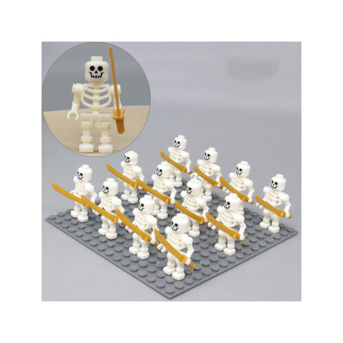 (12pcs-1) 12pcs Skeleton soldiers building blocks humanoid ninja bone ...