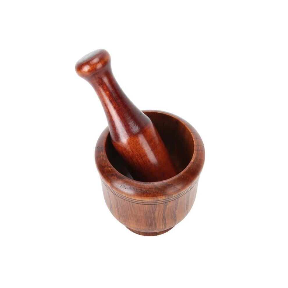 LAR Mortar and Pestle Set, Wooden Grinding Bowl, Home Kitchen Manual ...