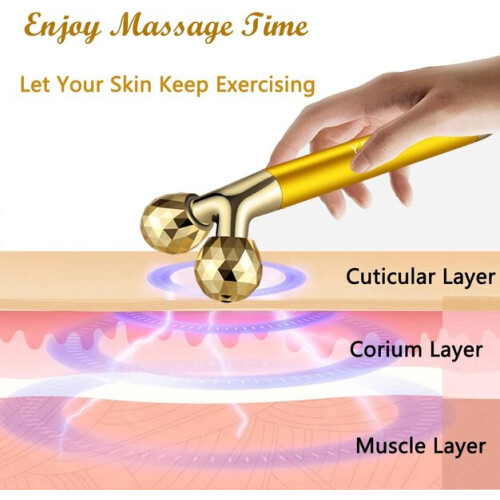 2-in-1 gezichtsmassageapparaat, elektrische 3D-roller en T-vormig model ...