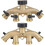 Garden Hose Tap Splitter 4 Way Brass Valve with Rotary Knob Control on ...