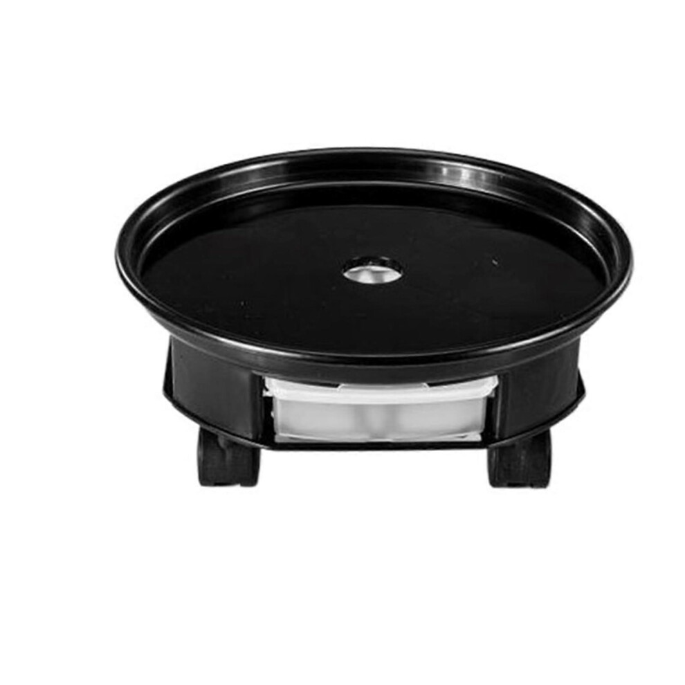 Plant Pot Trolley with Water Container, 38cm Round Plant Tray on ...