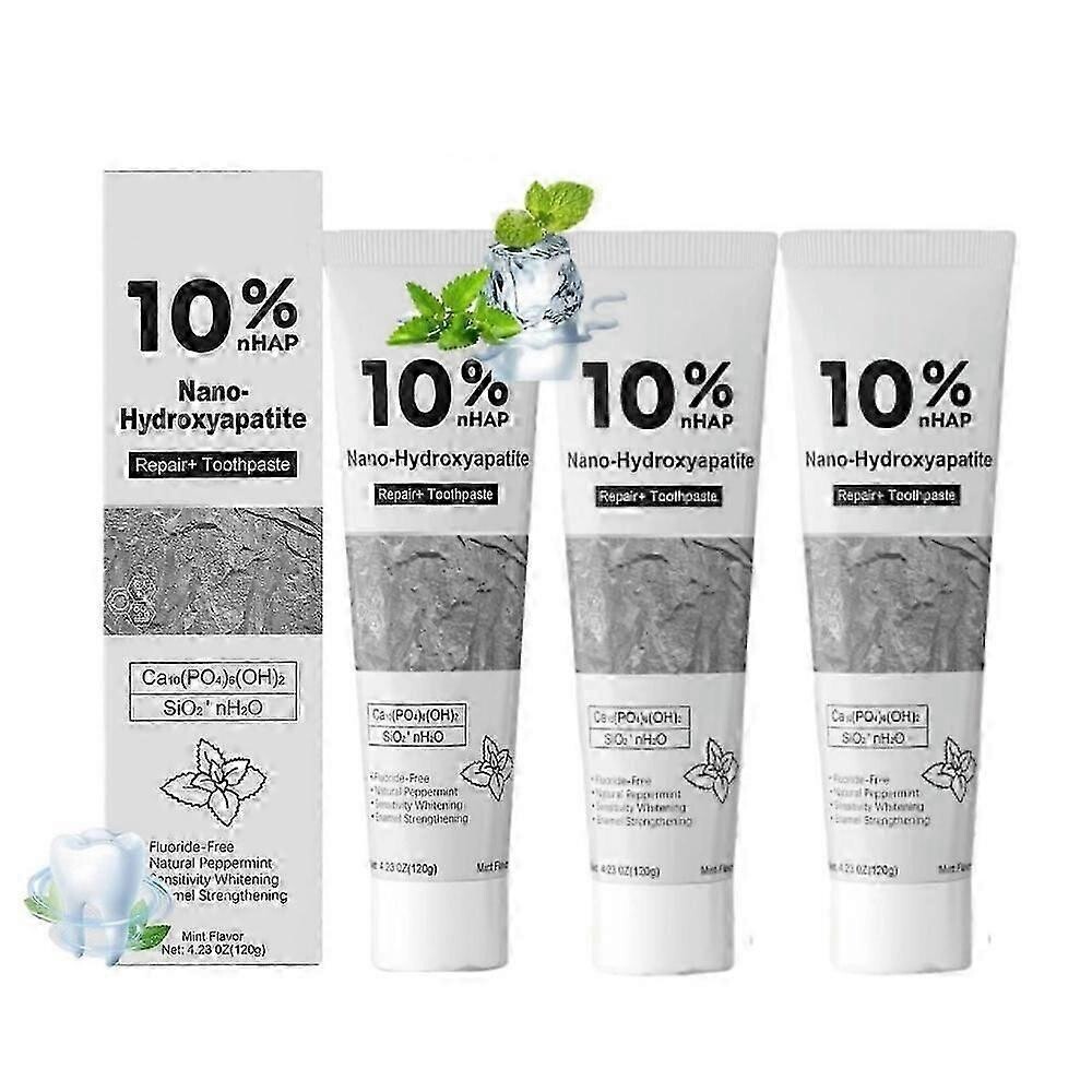 10%nHAP Nano Hydroxyapatite Toothpaste Fluoride-Free Enamel Repair ...