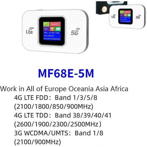 Portable 5G Mobile WiFi Router with 2400mAh Battery, 500Mbps High Speed ...