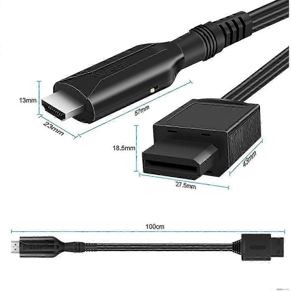 Câble Convertisseur Wii vers HDMI compatible avec Nintendo Wii, Sortie ...