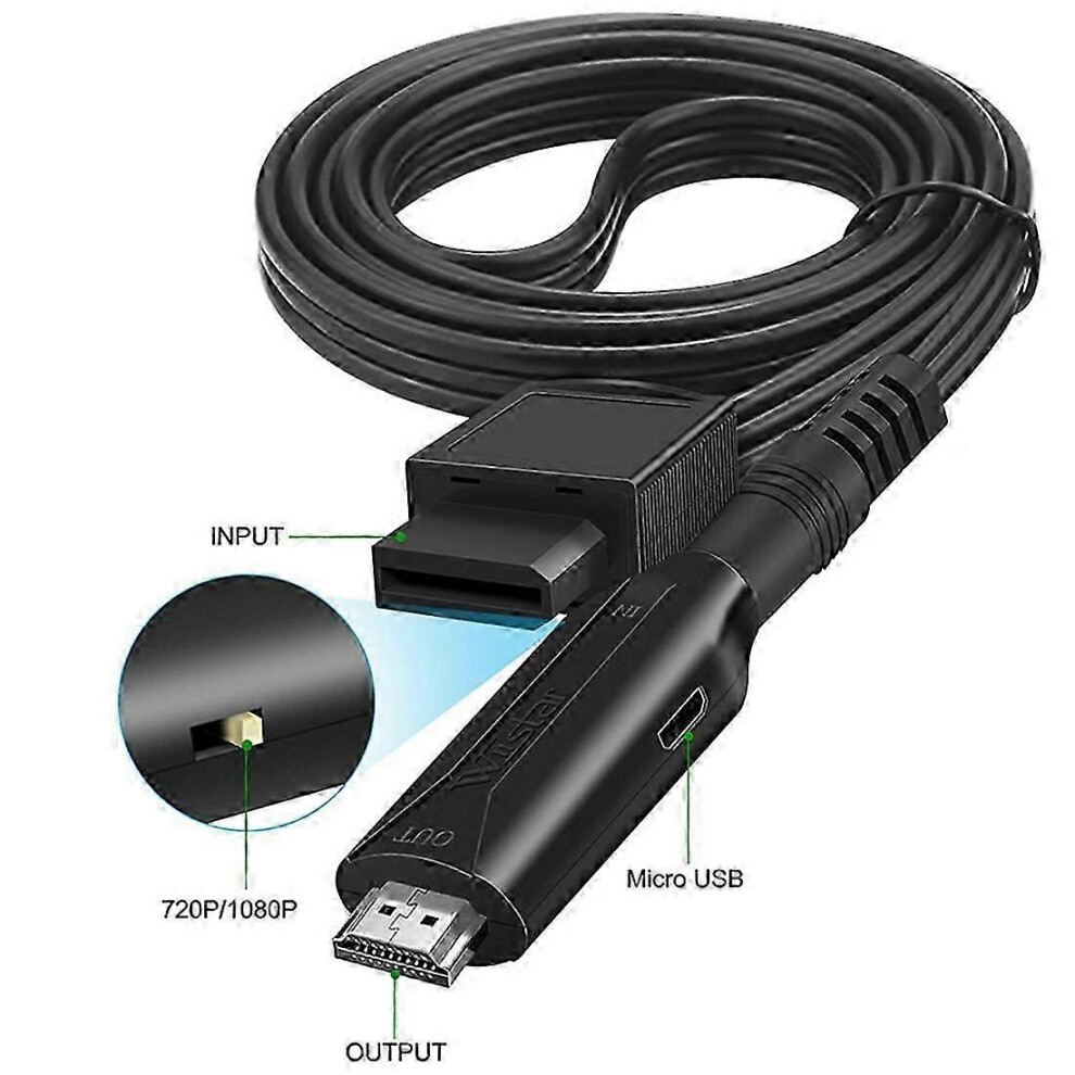 Câble Convertisseur Wii vers HDMI compatible avec Nintendo Wii, Sortie ...